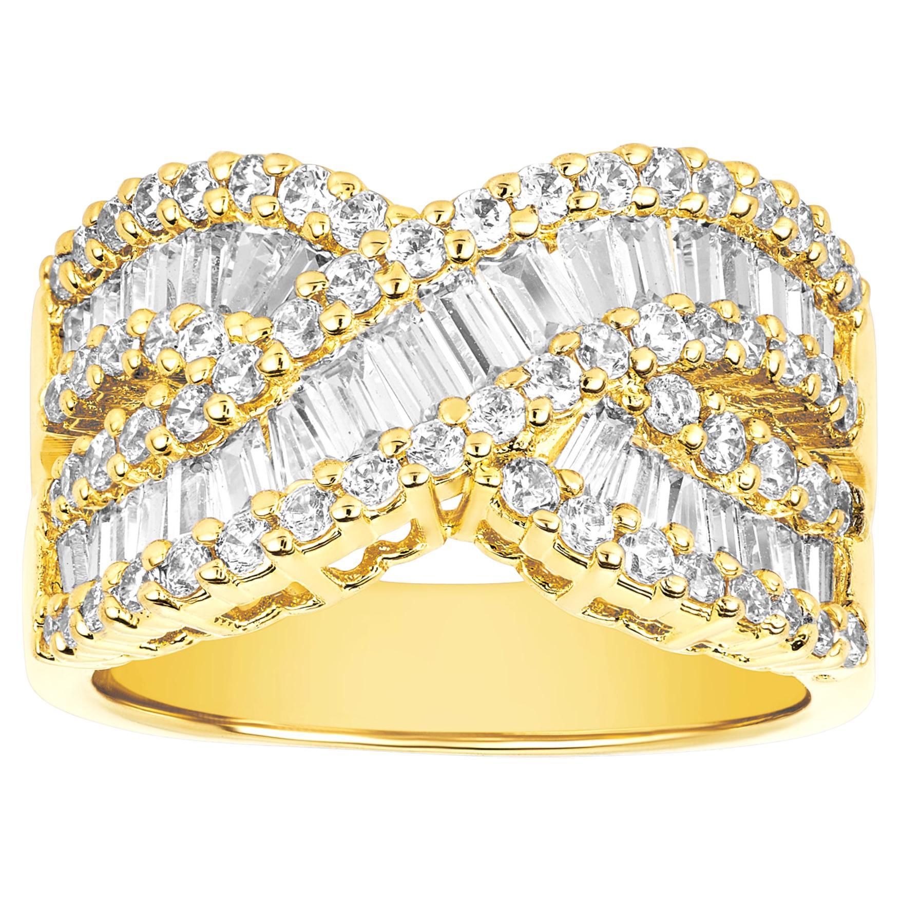 Cartier Diamond Gold Crossover Ring at 1stDibs | crossover ring gold ...