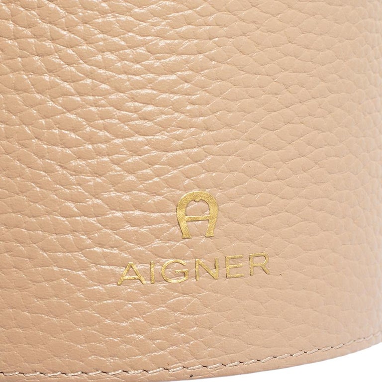 Aigner Beige Leather Box Bag For Sale at 1stDibs