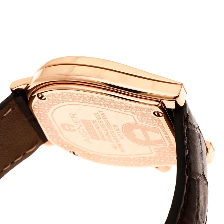 Aigner Mother of Pearl Plated Diamonds Verona Women's Wristwatch 33 mm ...