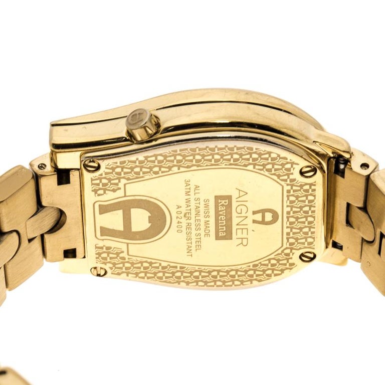 Aigner Pearl Gold Plated Steel &Diamonds Ravenna A02400 Women's ...