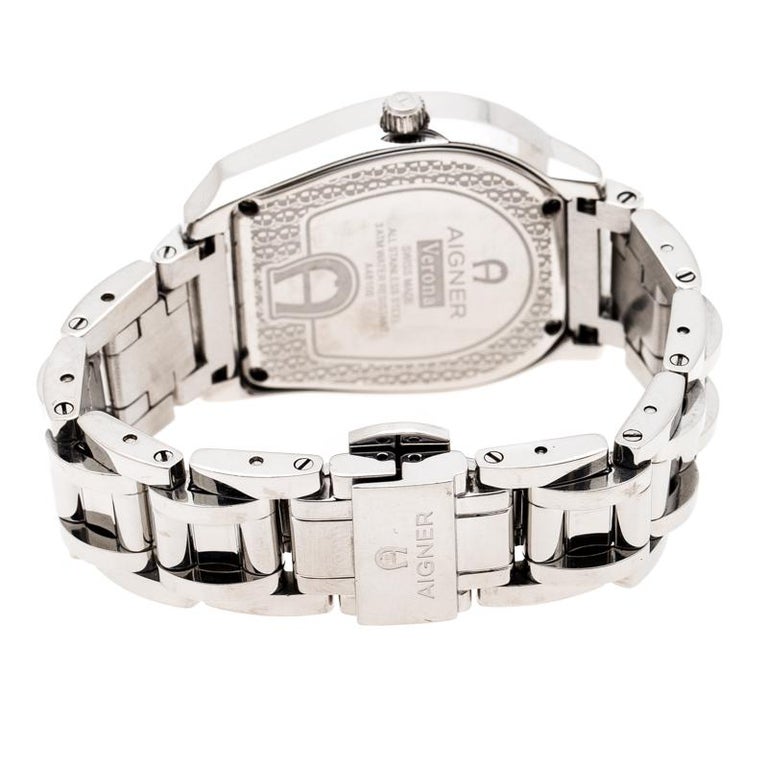 Aigner Silver Stainless Steel Verona A48100 Women's Wristwatch 33 mm at ...