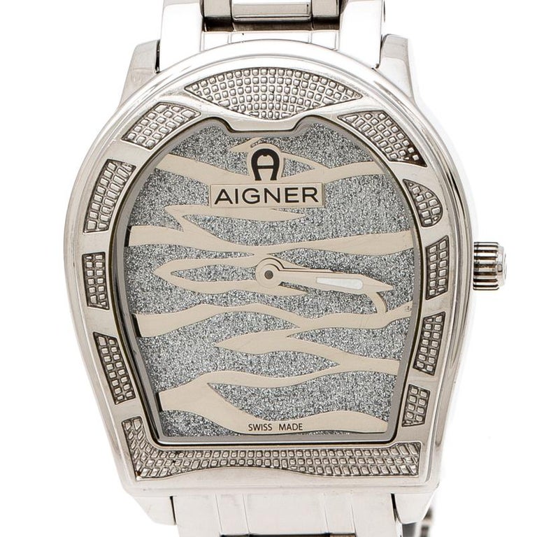 Aigner Silver Stainless Steel Verona A48100 Women's Wristwatch 33 mm at ...