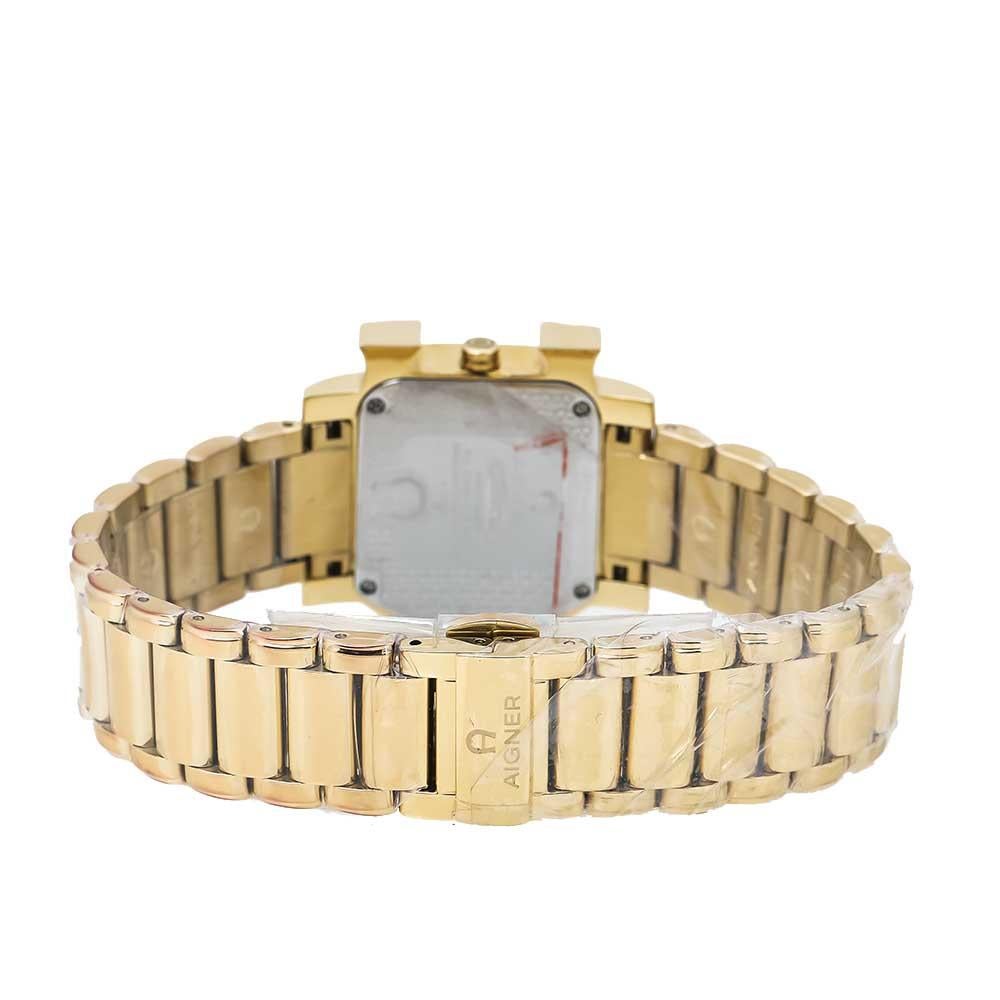 Aigner White Mother of Pearl Gold Diamonds Due A31600 Women's ...