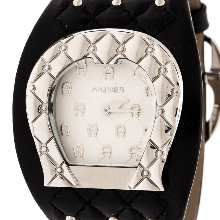 Aigner White Stainless Steel L'Aquila A41200 Women's Wristwatch 36 mm ...