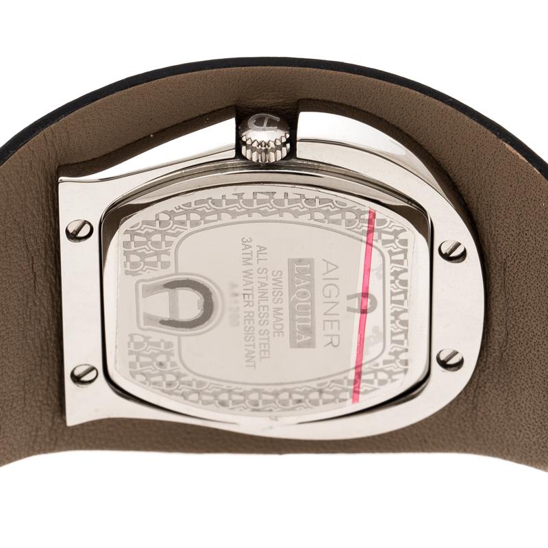 Aigner White Stainless Steel L'Aquila A41200 Women's Wristwatch 36 mm ...