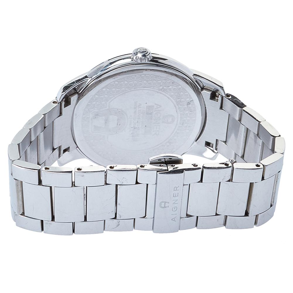 Aigner White Stainless Steel Padua A24000 Men's Wristwatch 42 mm For ...