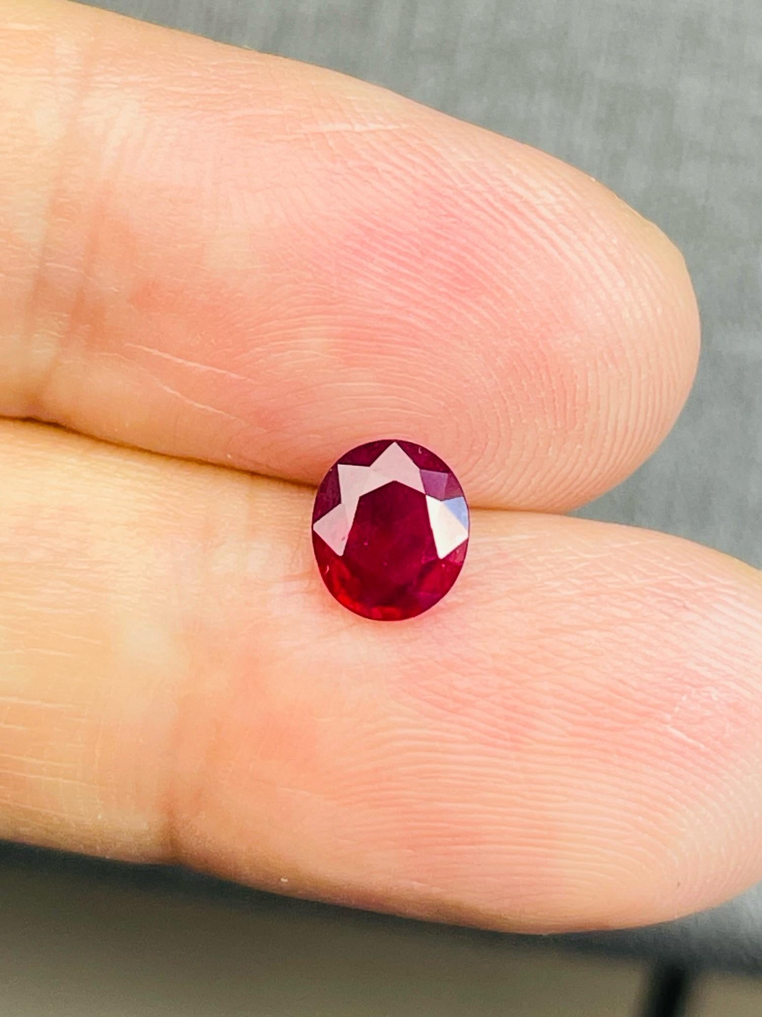 AIGS certificate unheated pigeon blood color burma ruby Myanmar 1.08 ...