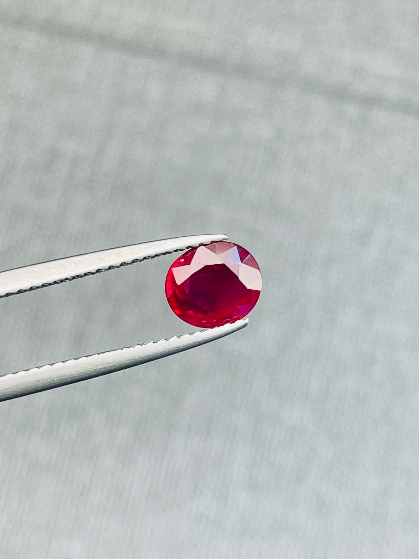 AIGS certificate unheated pigeon blood color burma ruby Myanmar 1.08 ...