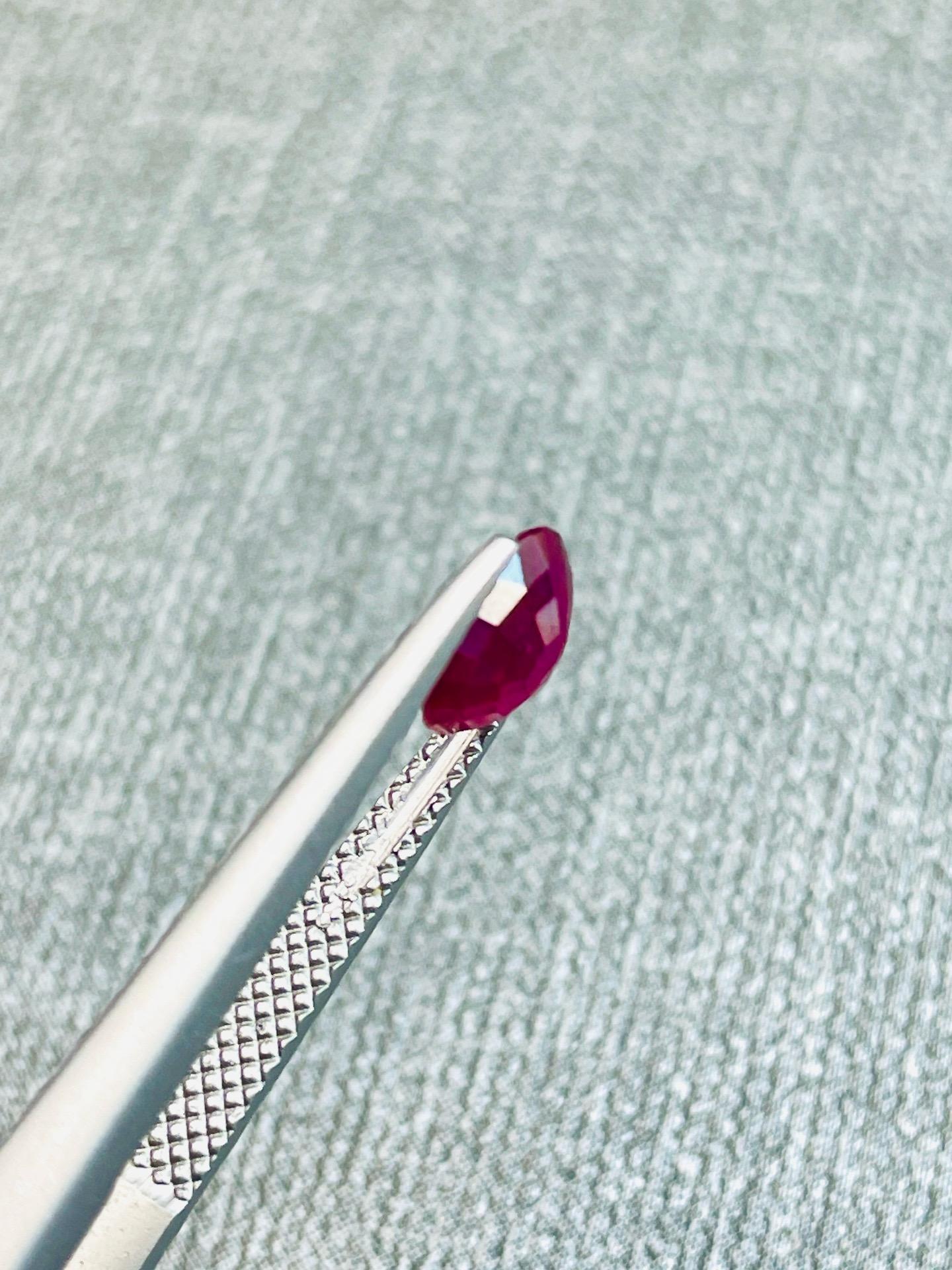 AIGS certificate unheated pigeon blood color burma ruby Myanmar 1.08 ...