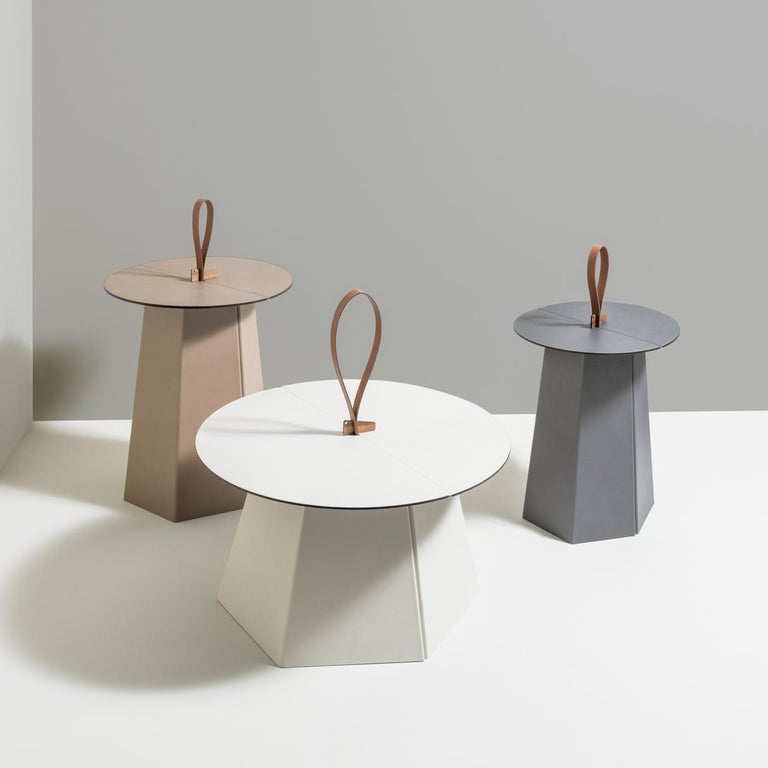 Aile Low White Side Table For Sale at 1stDibs