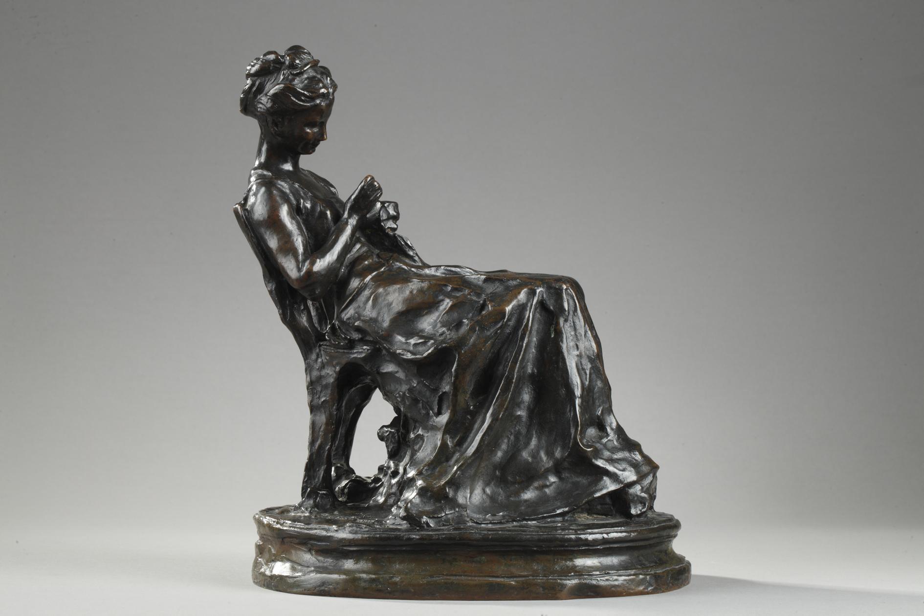 Aimé-Jules Dalou - La bordadora en venta en 1stDibs