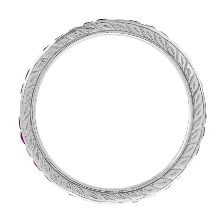 Customizable Alternating Double Ruby and Diamond Eternity Ring in 14K ...