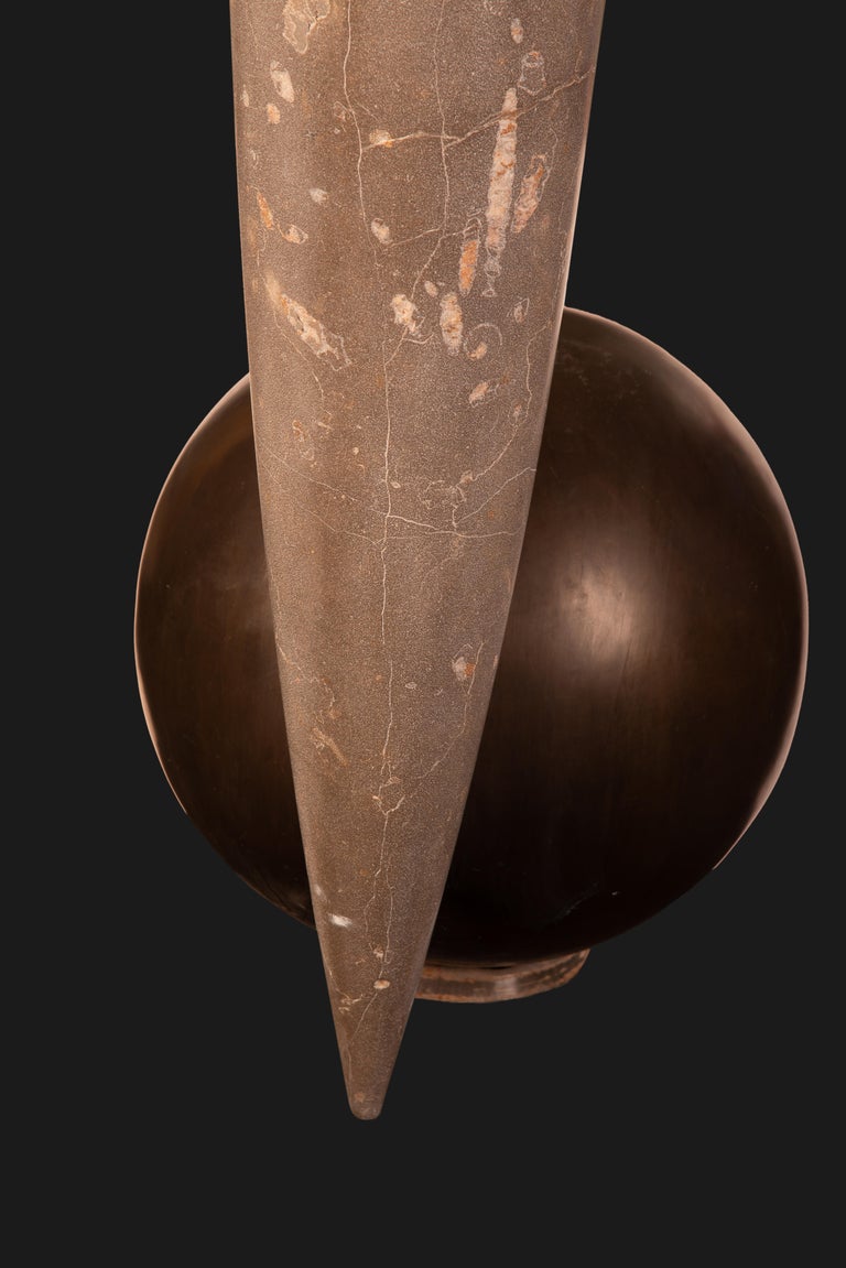 Aina Contemporary Jurassic Fossil Marble Amphora, Living Collection For ...