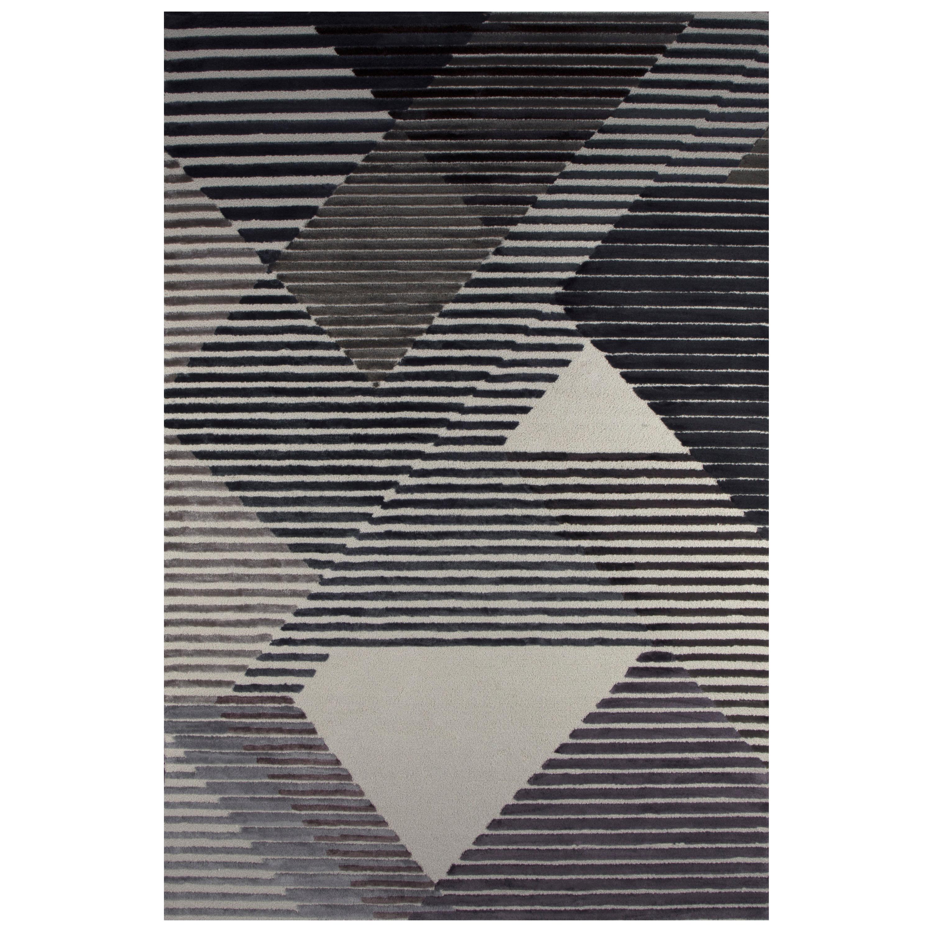 Joh Multi-Color Area Rug in Hand-Tufted Wool and Botanical Silk For ...