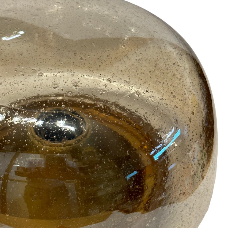 Air Bubbled Glass Mid Century Modern Flush Mount, Austria 1960s For ...