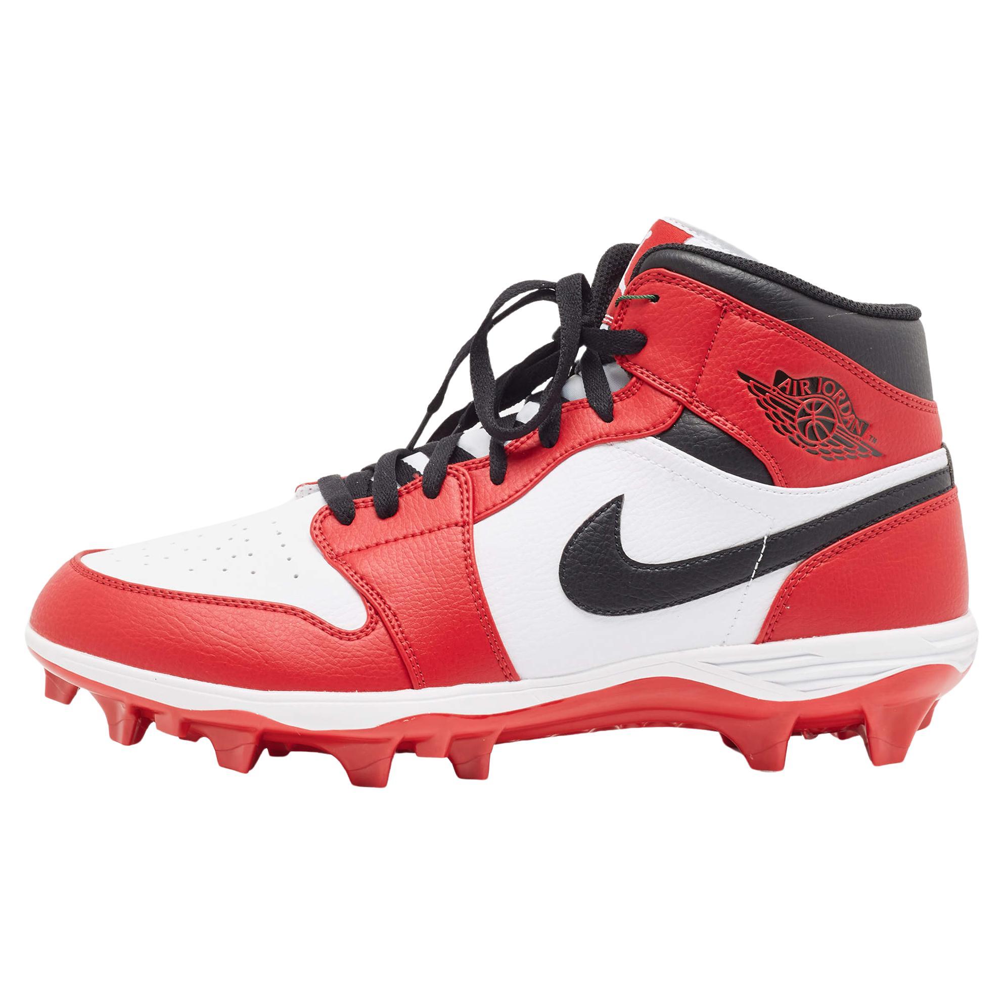 Air Jordans Multicolor Leather Jordan 1 Mid TD Cleat Chicago Sneakers ...