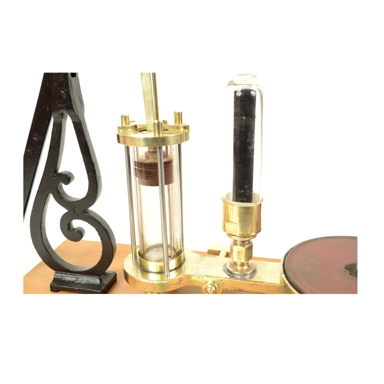 1900s Antique Air Pump Type Fleuss Glass and Wood Physic Scientific ...