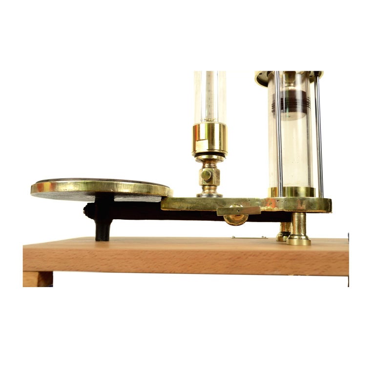 1900s Antique Air Pump Type Fleuss Glass and Wood Physic Scientific ...