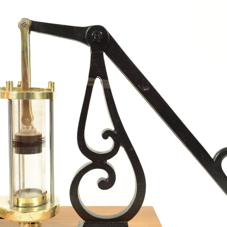 1900s Antique Air Pump Type Fleuss Glass and Wood Physic Scientific ...