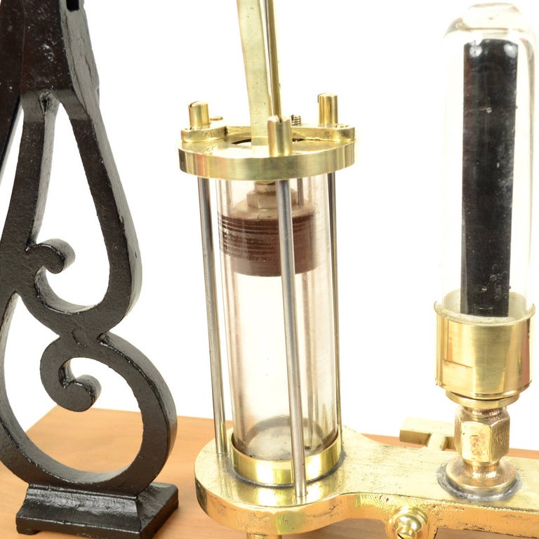 1900s Antique Air Pump Type Fleuss Glass and Wood Physic Scientific ...