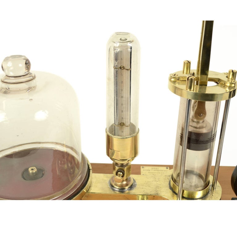 1900s Antique Air Pump Type Fleuss Glass and Wood Physic Scientific ...