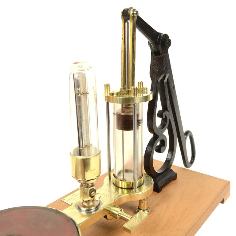 1900s Antique Air Pump Type Fleuss Glass and Wood Physic Scientific ...