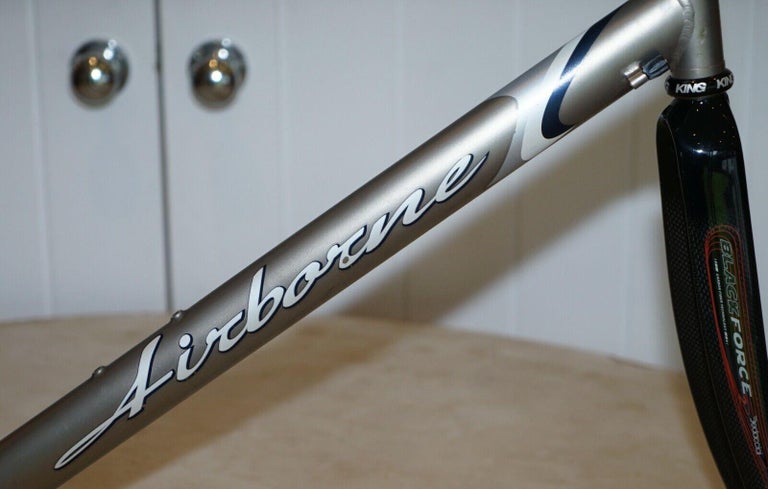 Airborne Titanium 3AL-2.5V Road Tt Bike Frameset Carbon Bladed Forks ...