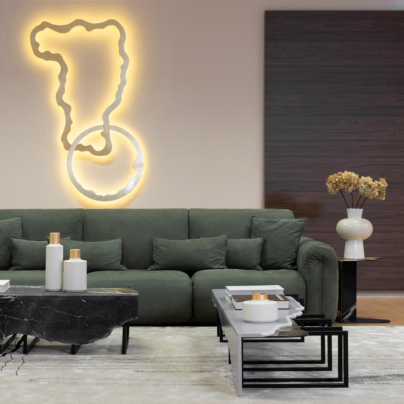 Organic Modern Aire Coffee Table Marble Brass Handmade in Portugal by ...