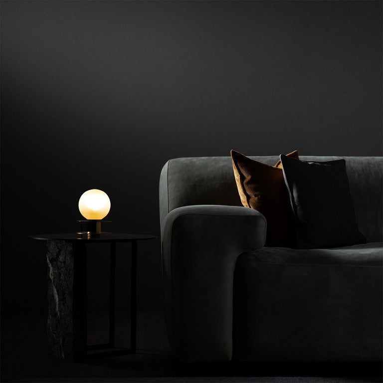 Modern Aire Side Table, Nero Marquina Marble, Handmade in Portugal by ...