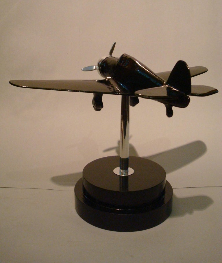 Airplane Fighter Desk Stand Model, 1930s For Sale at 1stDibs