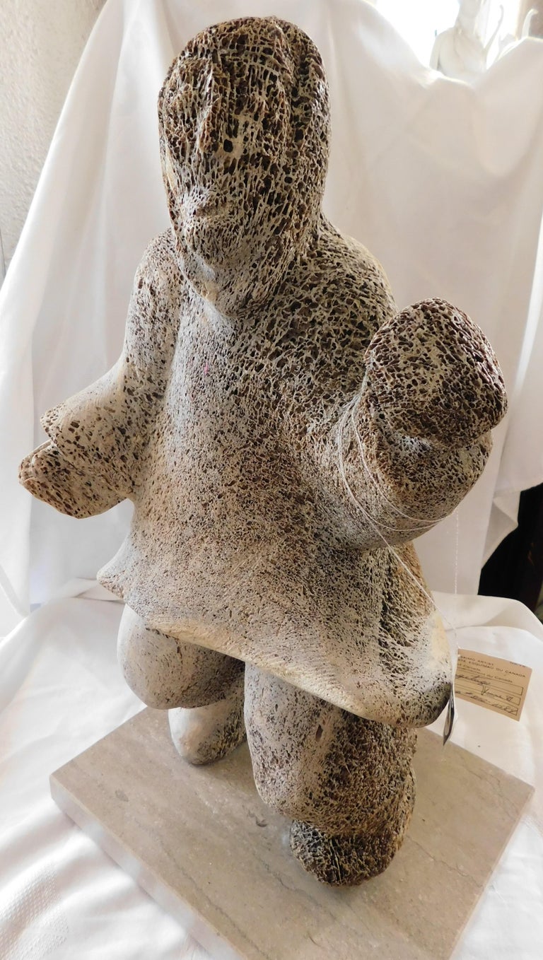 Aisa Piungetug Inuit Whale Bone Carving Native American at 1stDibs ...