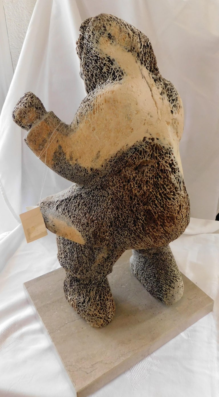 Aisa Piungetug Inuit Whale Bone Carving Native American at 1stDibs ...