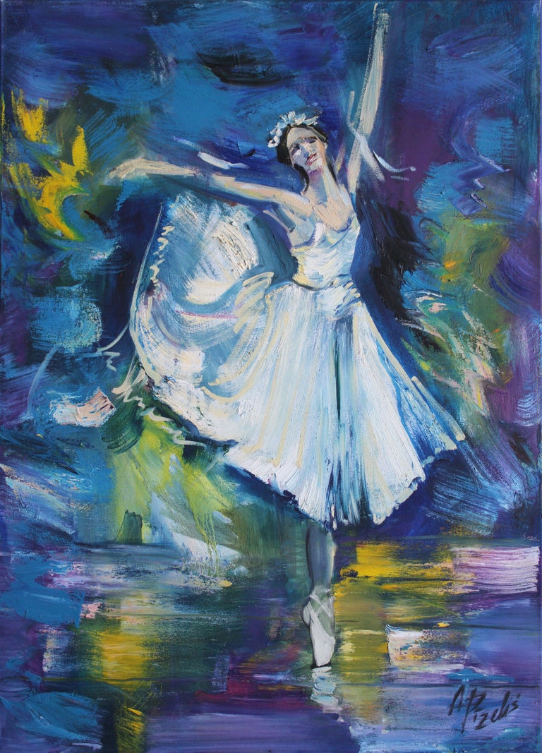 Aivis Pizelis - Gisele in the kingdom of darkness. 2020. Canvas, oil. 90x65 cm For Sale at 1stDibs