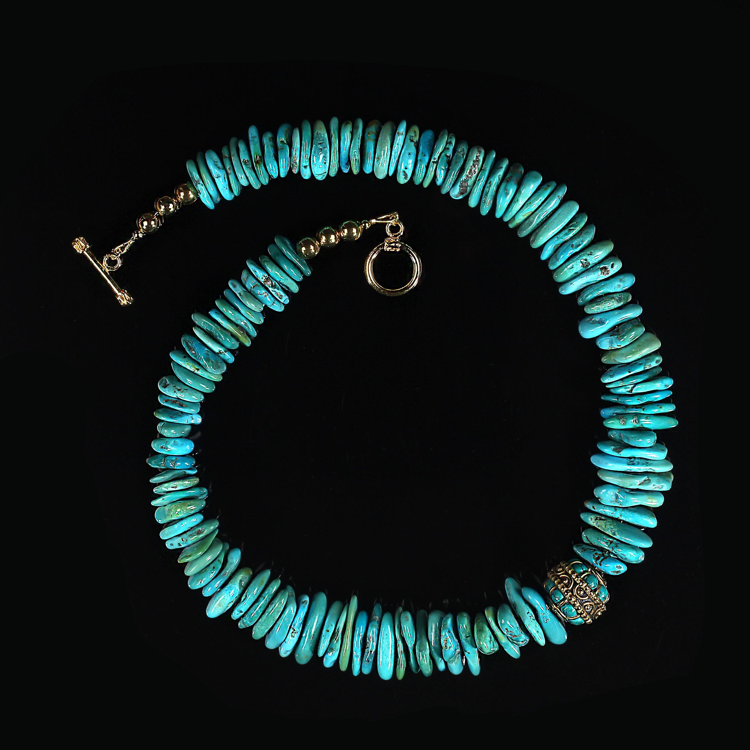 Aria Jewelry Design 19-Inch Sleeping Beauty Turquoise Necklace For Sale ...