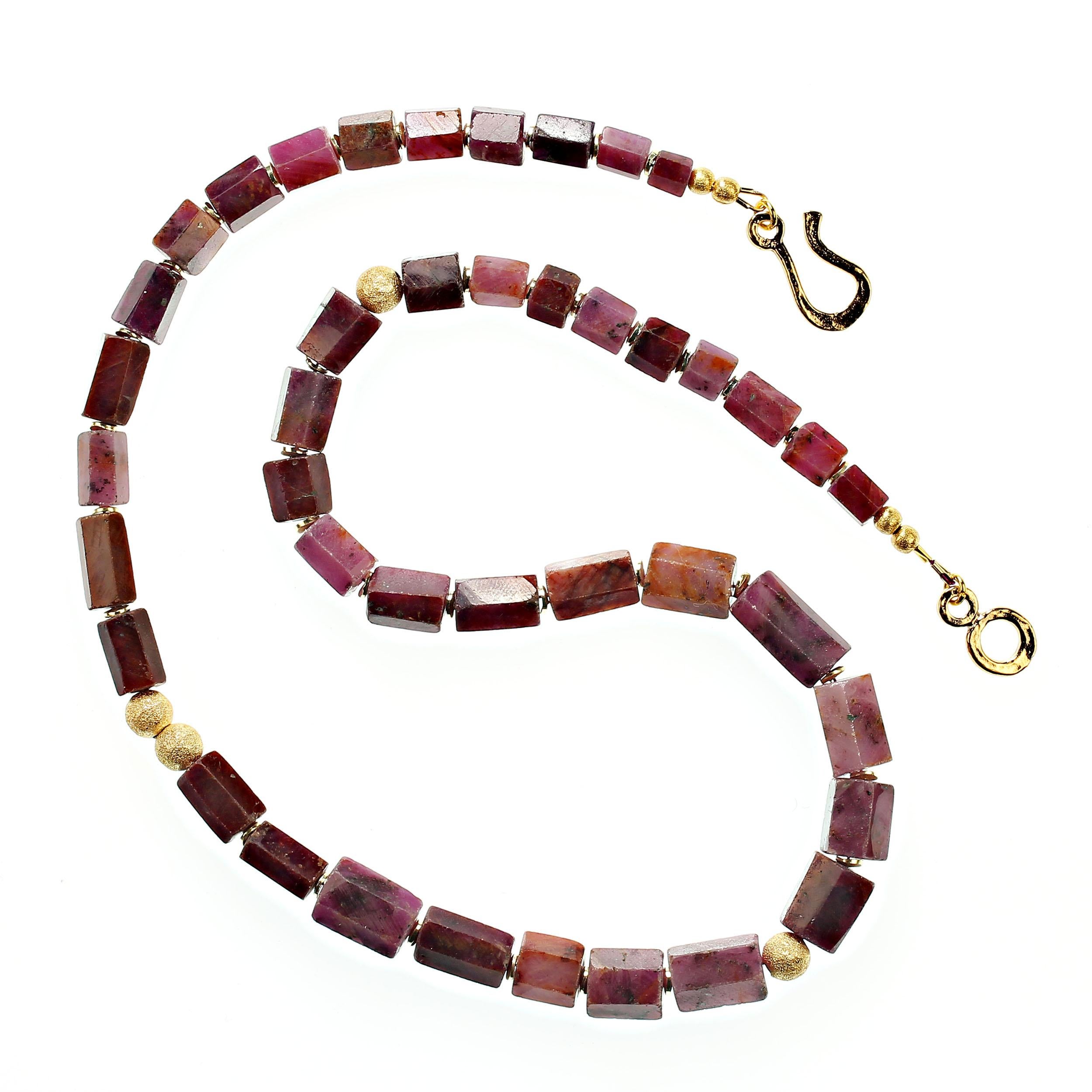 AJD 23 Inch Exotic African Natural Ruby Necklace Great Holiday Gift ...
