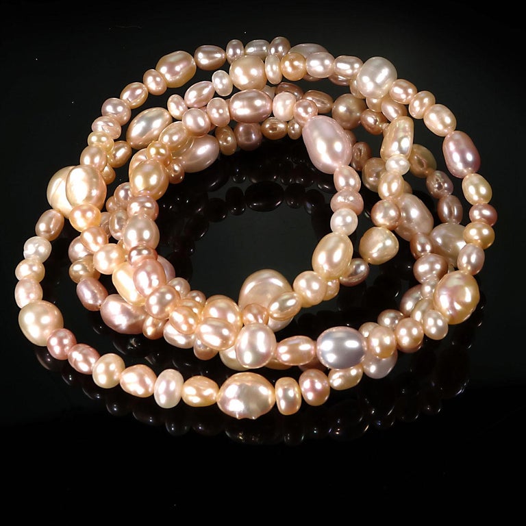 AJD 30 Inch Continuous Strand of Freshwater Natural Color Pearls For ...