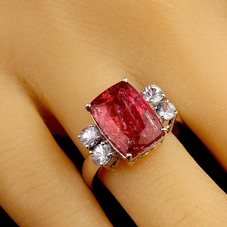 AJD Dinner Ring of Brazilian Imperial Topaz and White Sapphires For ...