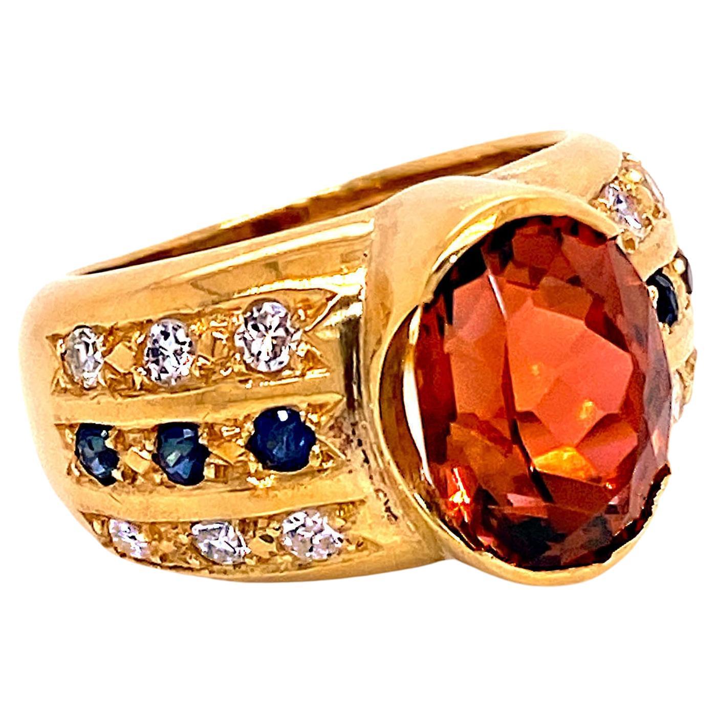 AJD Golden Brown Tourmaline and 18 Karat Gold Ring For Sale at 1stDibs ...