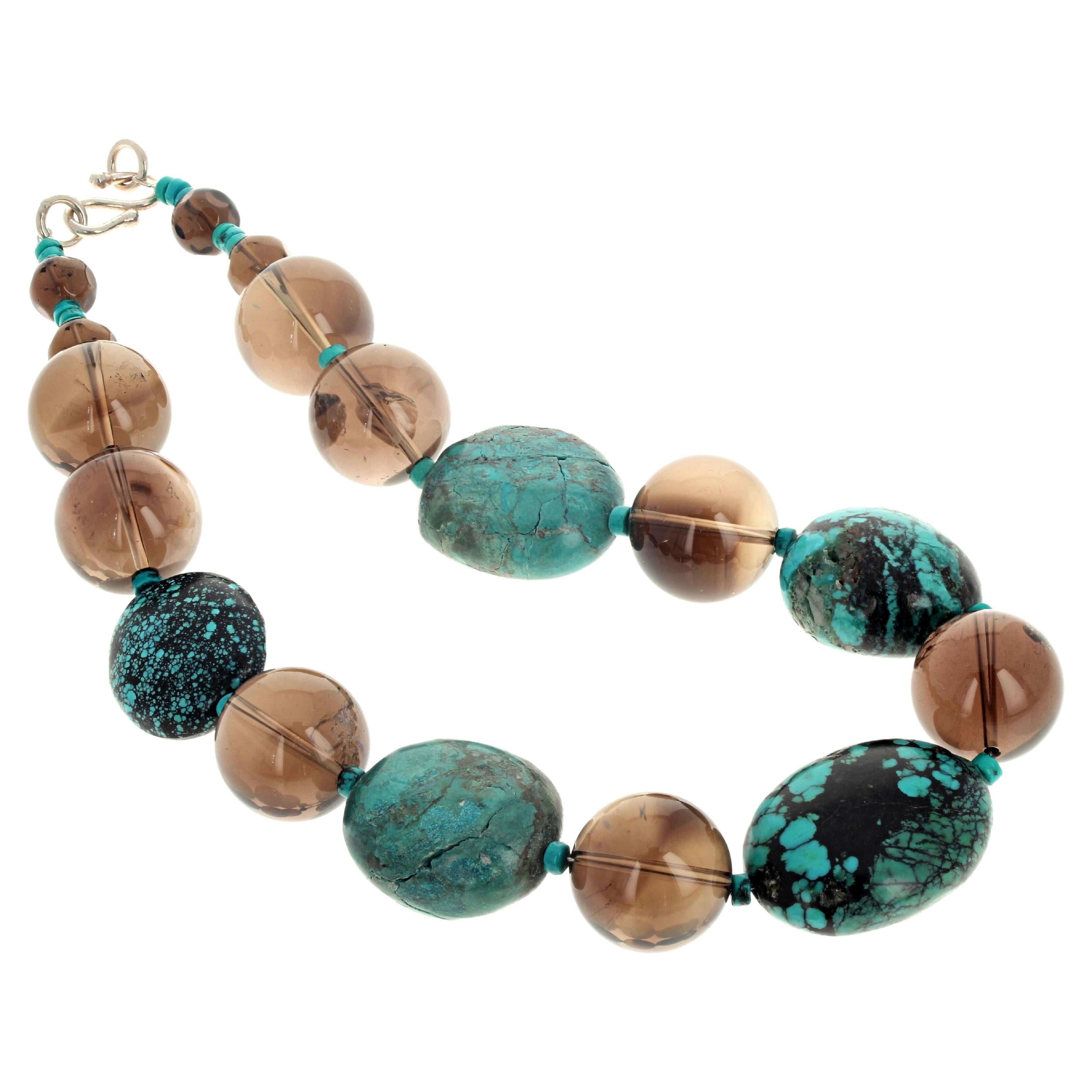 AJD Magnificent Brilliant Natural Smoky Quartz Necklace For Sale at 1stDibs
