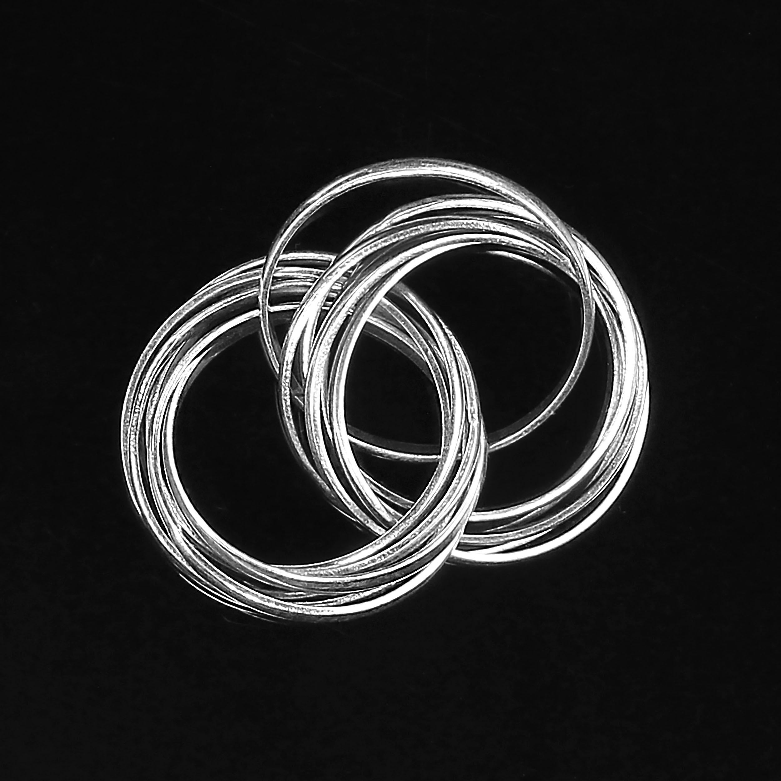 AJD Multi Strand Silver Rolling Ring, great gift Size Six For Sale at ...