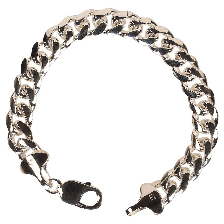 AJD Sterling Silver Link Bracelet Great Gift!! For Sale at 1stDibs
