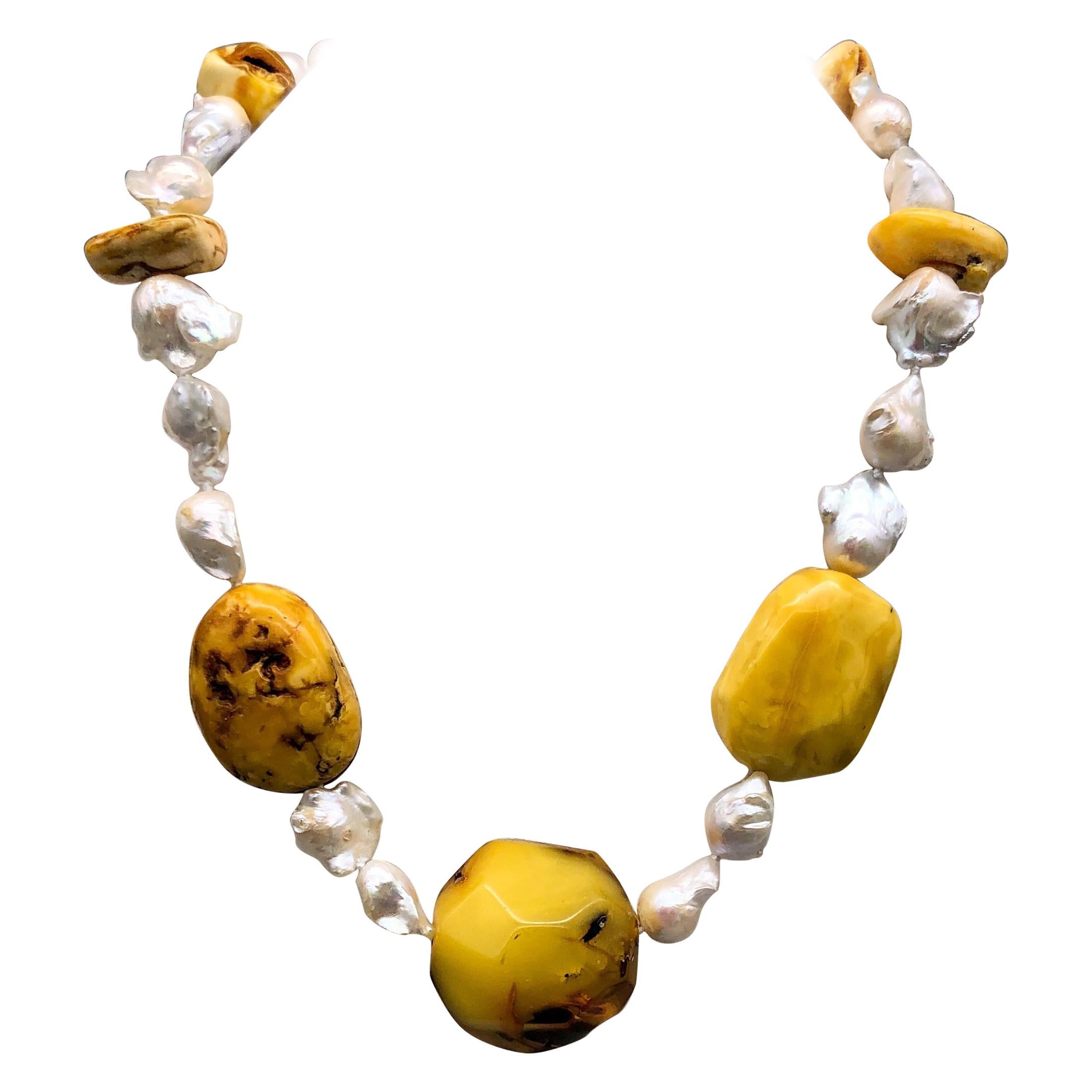Vintage Baltic Amber Artistic Applied Silver on Sterling Silver Choke ...