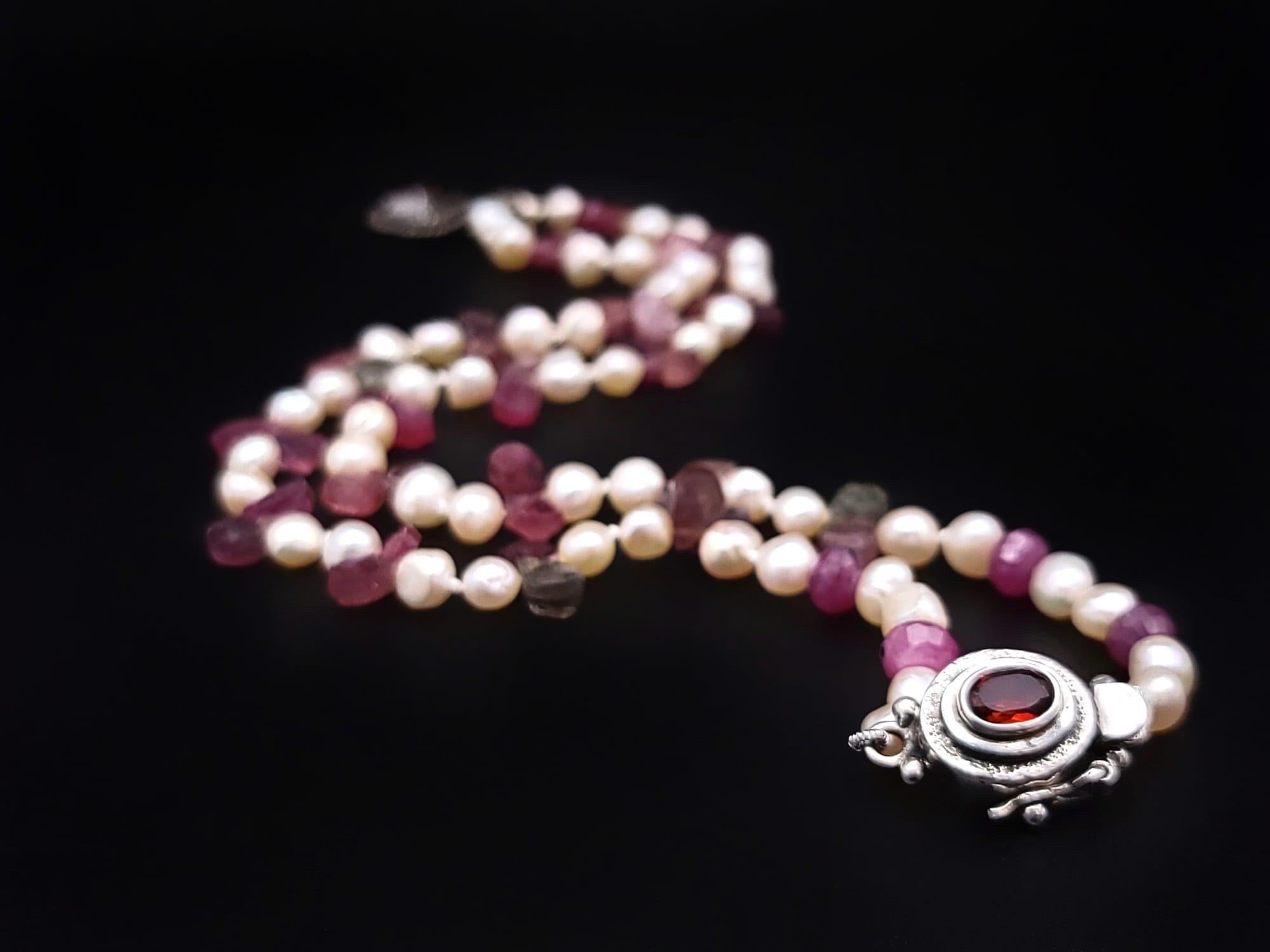 A.Jeschel Elegant single strand Pearl Necklace For Sale at 1stDibs