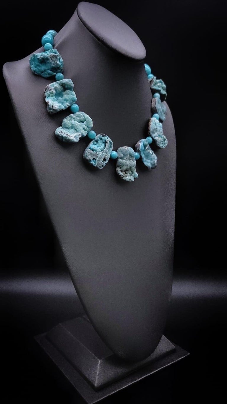 A.Jeschel Exotic Hemimorphite plates necklace. For Sale at 1stDibs