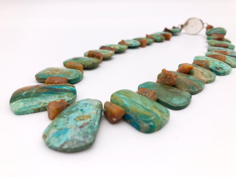 A.Jeschel Gem silica and Sapphire necklace For Sale at 1stDibs