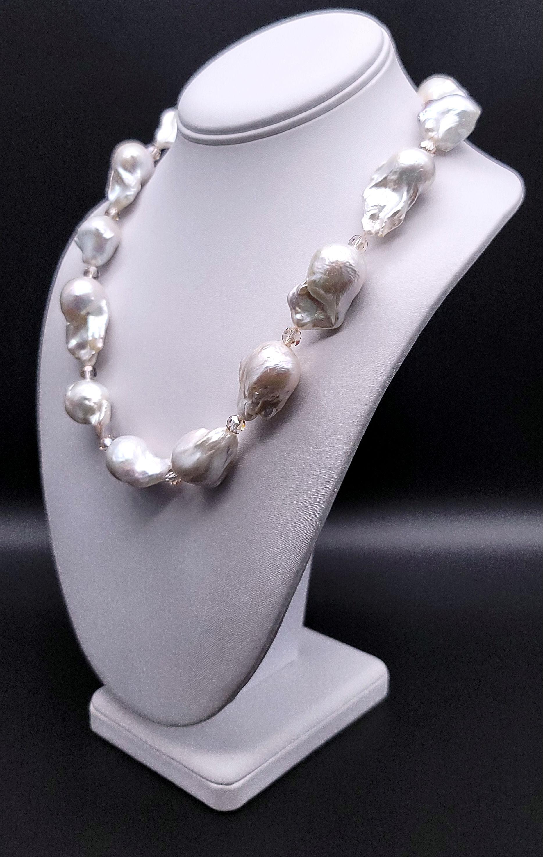 A.Jeschel Glamorous Single Strand Necklace of Large Baroque Pearls. For Sale at 1stDibs | large ...