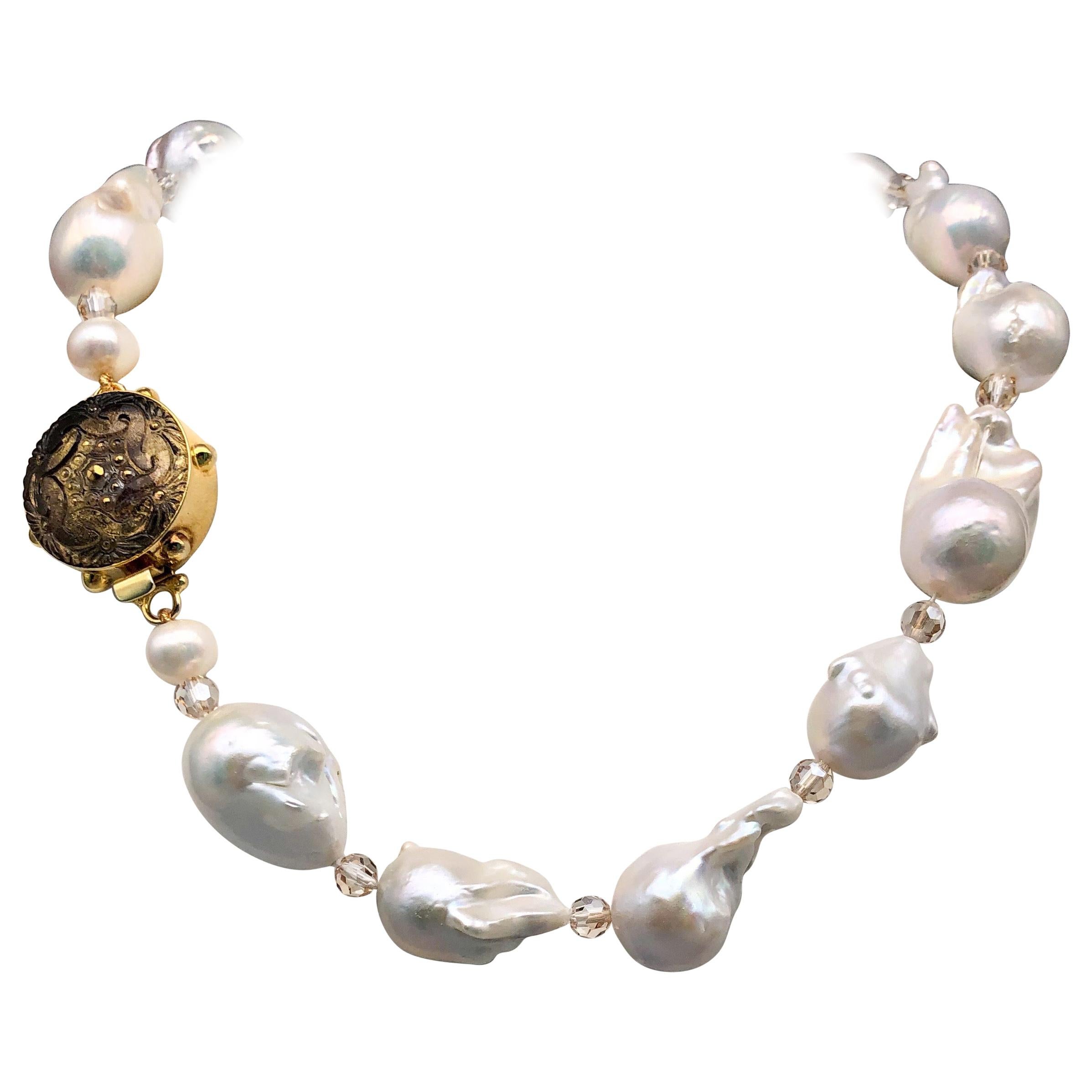 Extra Large Baroque Pearl Necklace For Sale at 1stDibs | baroque pearl ...