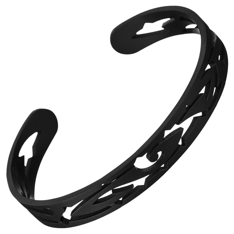 Akillis Tattoo Bracelet Black Titanium For Sale at 1stDibs