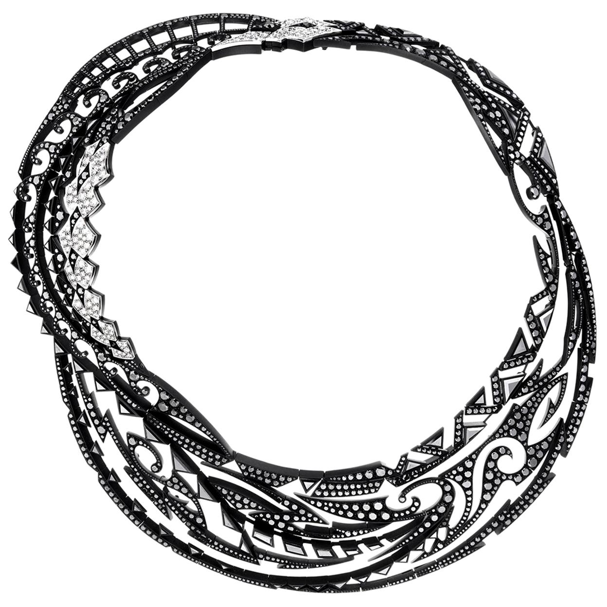 Akillis Tattoo High Jewellery Necklace Black Gold White and Black ...