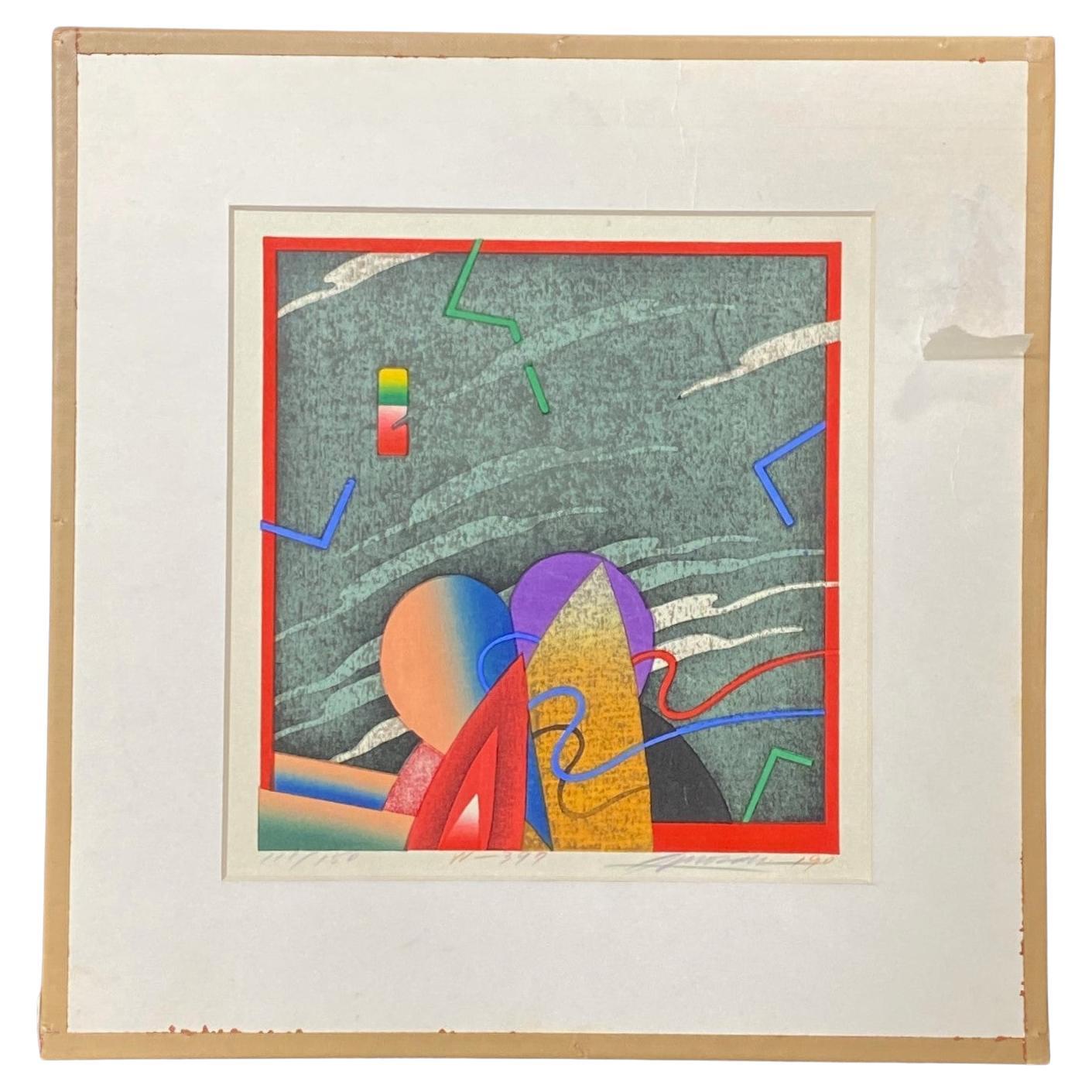 Akira Kurosaki Signed Limited Edition Japanese Abstract Woodblock Print ...